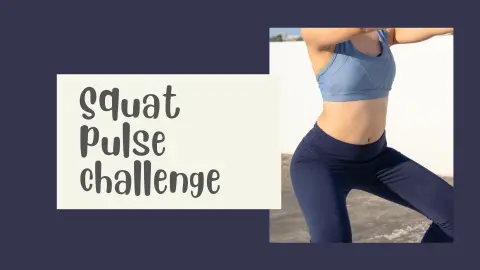 Squat pulses exercise challenge for improved leg strength