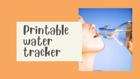 Printable water tracker PDF to log your daily water intake