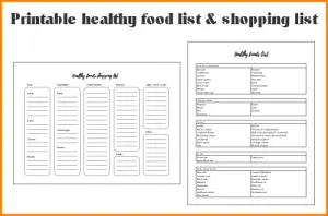 Healthy food list to help you improve your diet