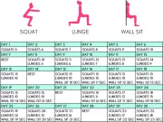 Thigh and glute workout free printable fitness challenge