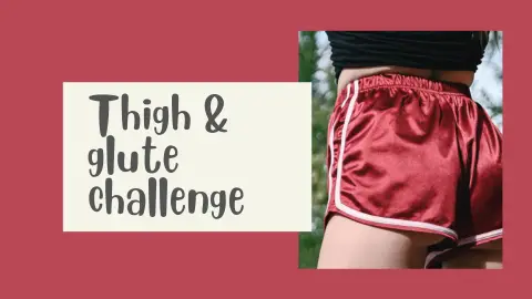 Thigh and glute workout free printable fitness challenge