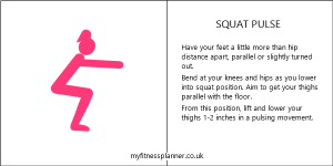 Squat pulses exercise challenge for improved leg strength