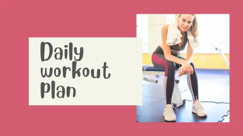 Daily workout plan to keep you challenged and motivated