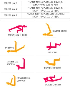 Lower abs exercise chart - 8 of the best exercises