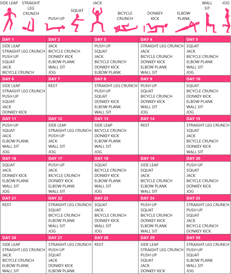 May fitness challenge - My Fitness Planner