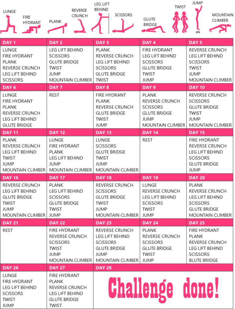 February fitness challenge - daily workout